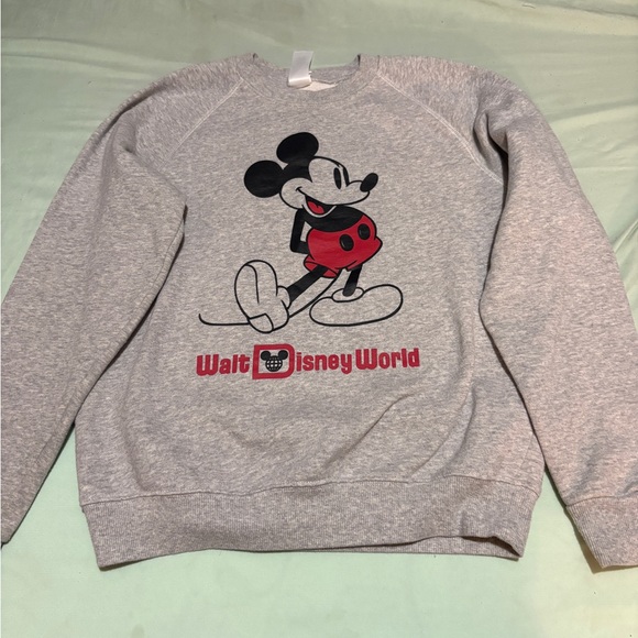 Disney | Tops | Vintage Disney World Gray Sweater | Poshmark